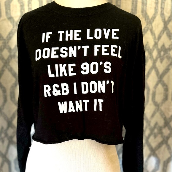 Tops | Super Cute Cut Off Long Sleeve Crop Top | Poshmark